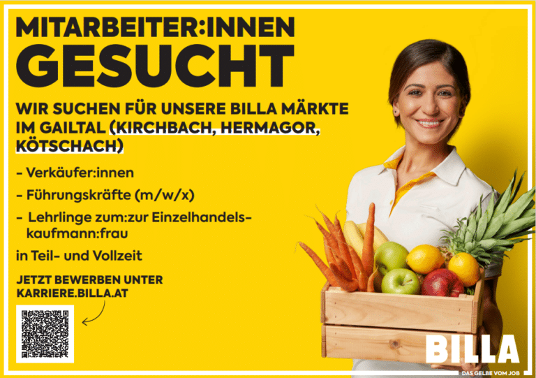 Gailtal Journal - BILLA - Jobs für jeden Geschmack!