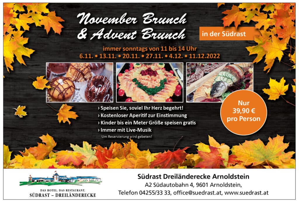 Gailtal Journal - November-Brunch in der Südrast